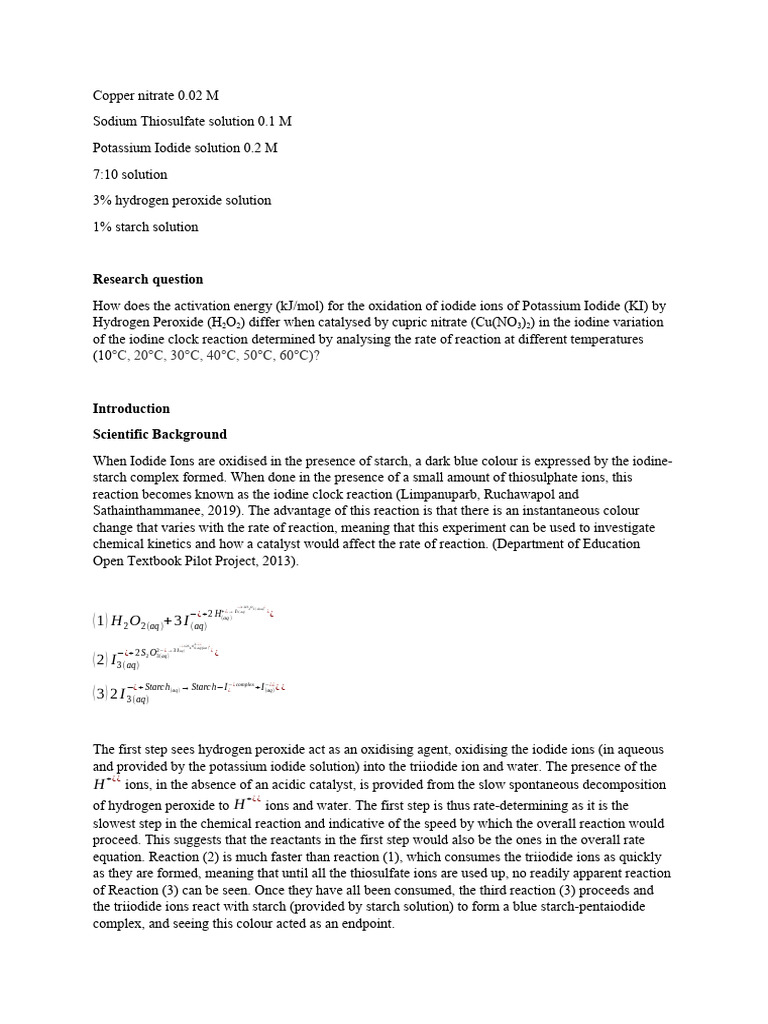 IB chemistry ia REAL | PDF