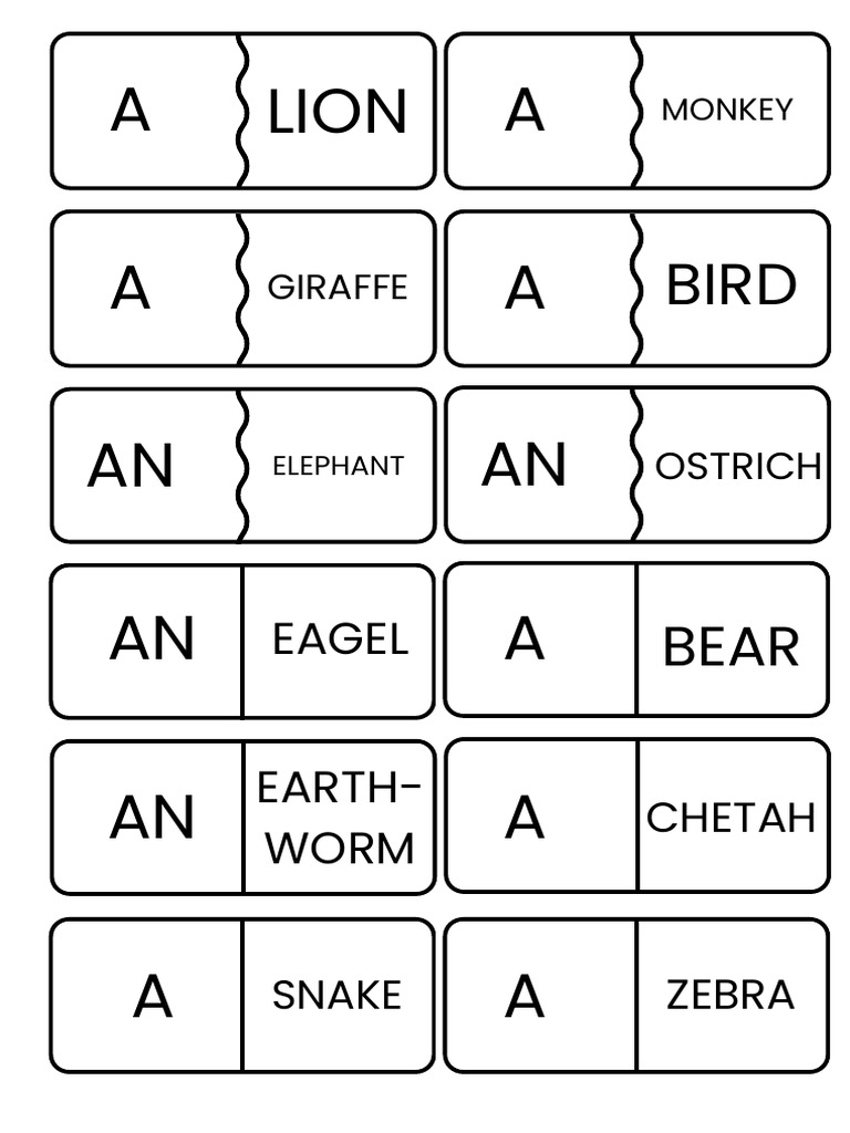 Flash Cards Puzzle Animals | PDF