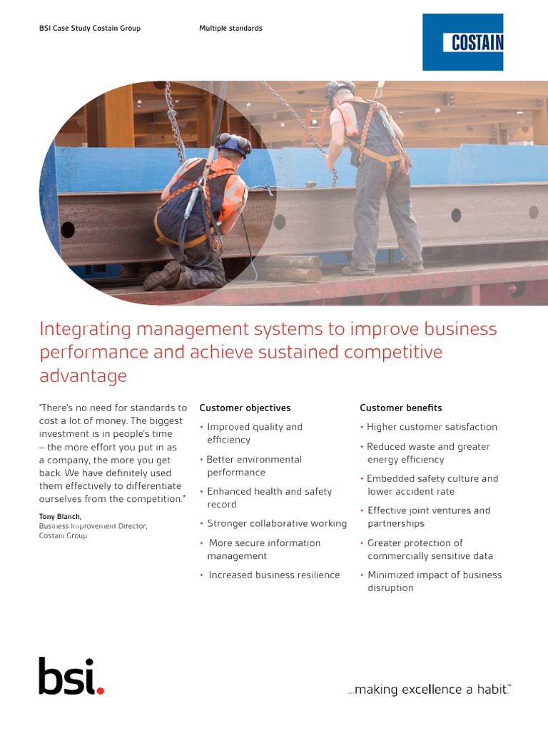 Costain Group: Standards for Success | PDF | Iso 9000 | Information ...