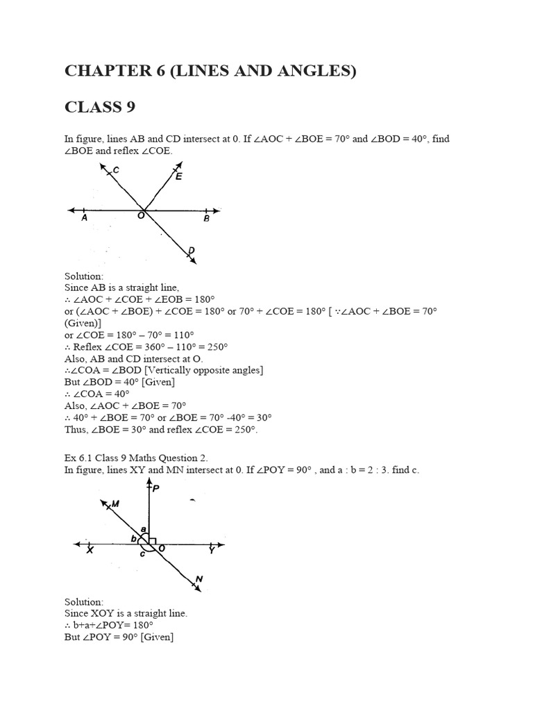 Chapter 6 Class 9 | PDF | Triangle | Line (Geometry)