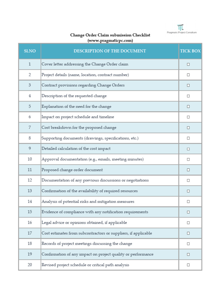 Change Order Claim Submission Guide | PDF | Business