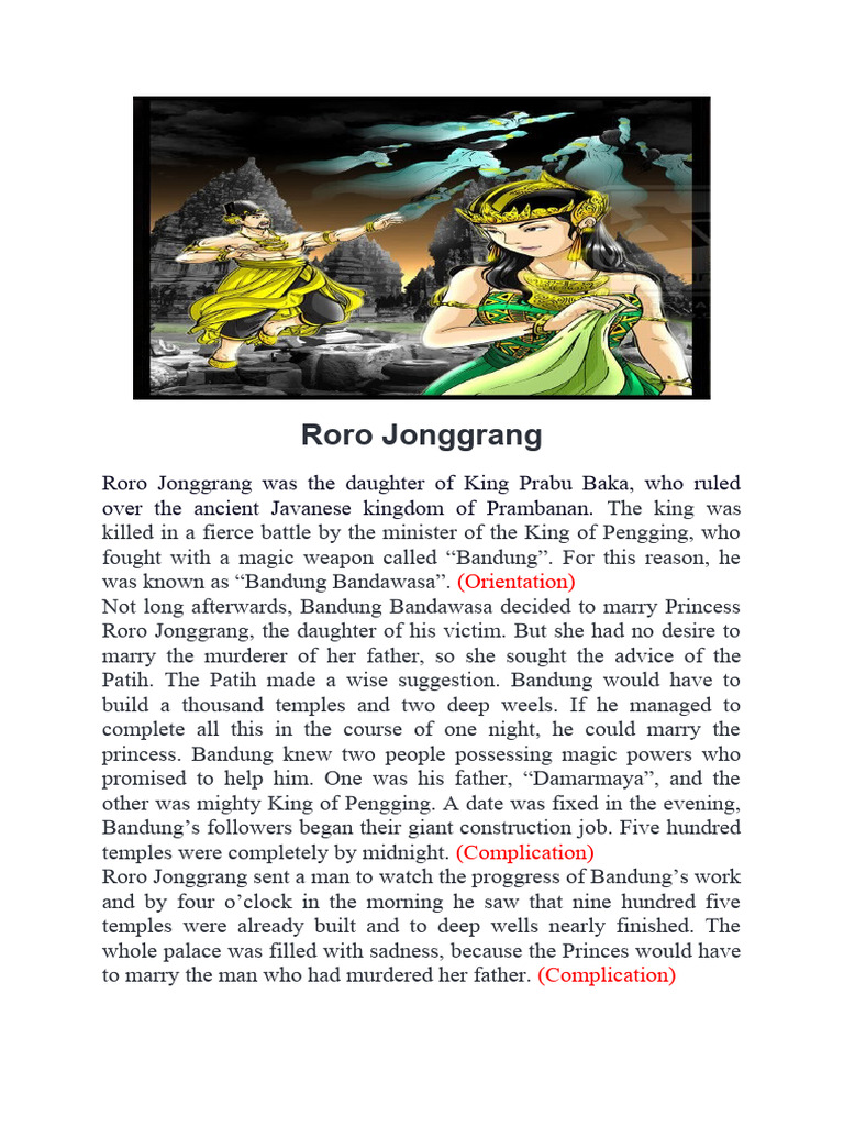 Cerita Rakyat Roro Jonggrang | PDF