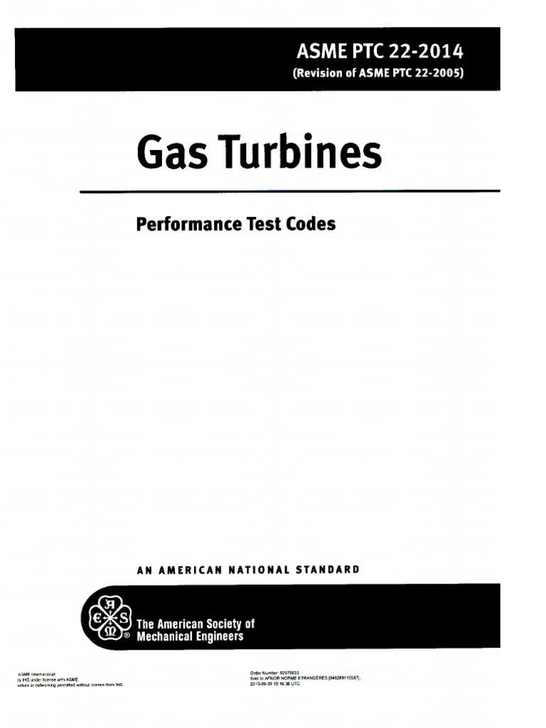 ASME PTC 22-2014 Test de performance | PDF