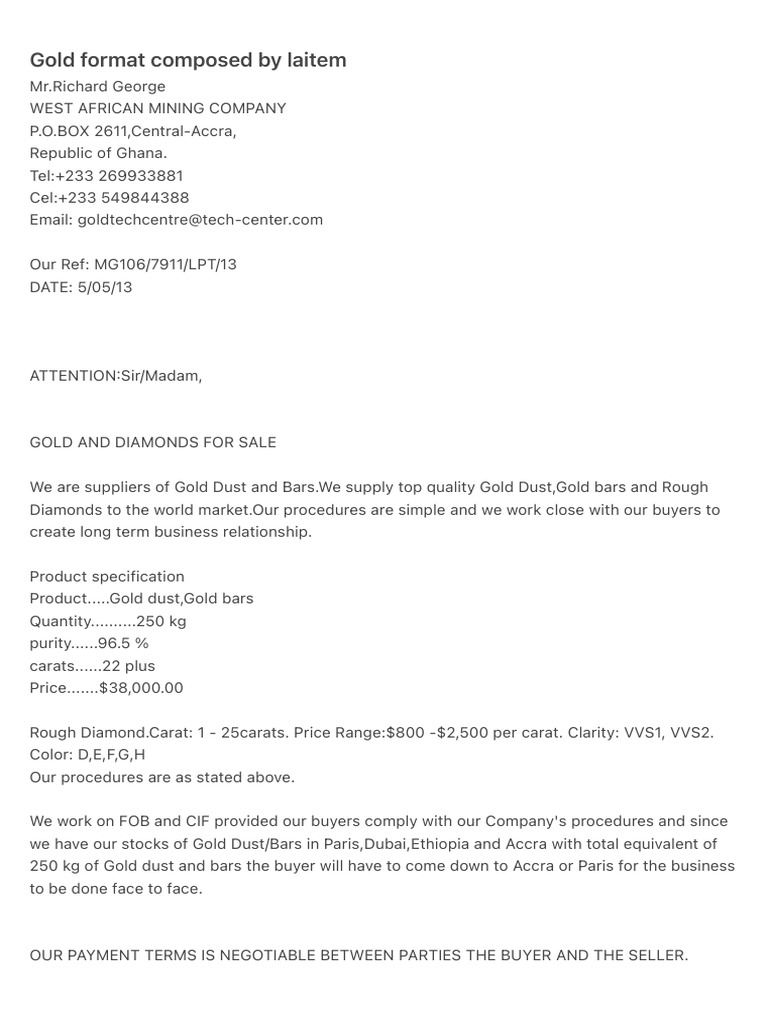 Gold Format Composed by Laitem | PDF