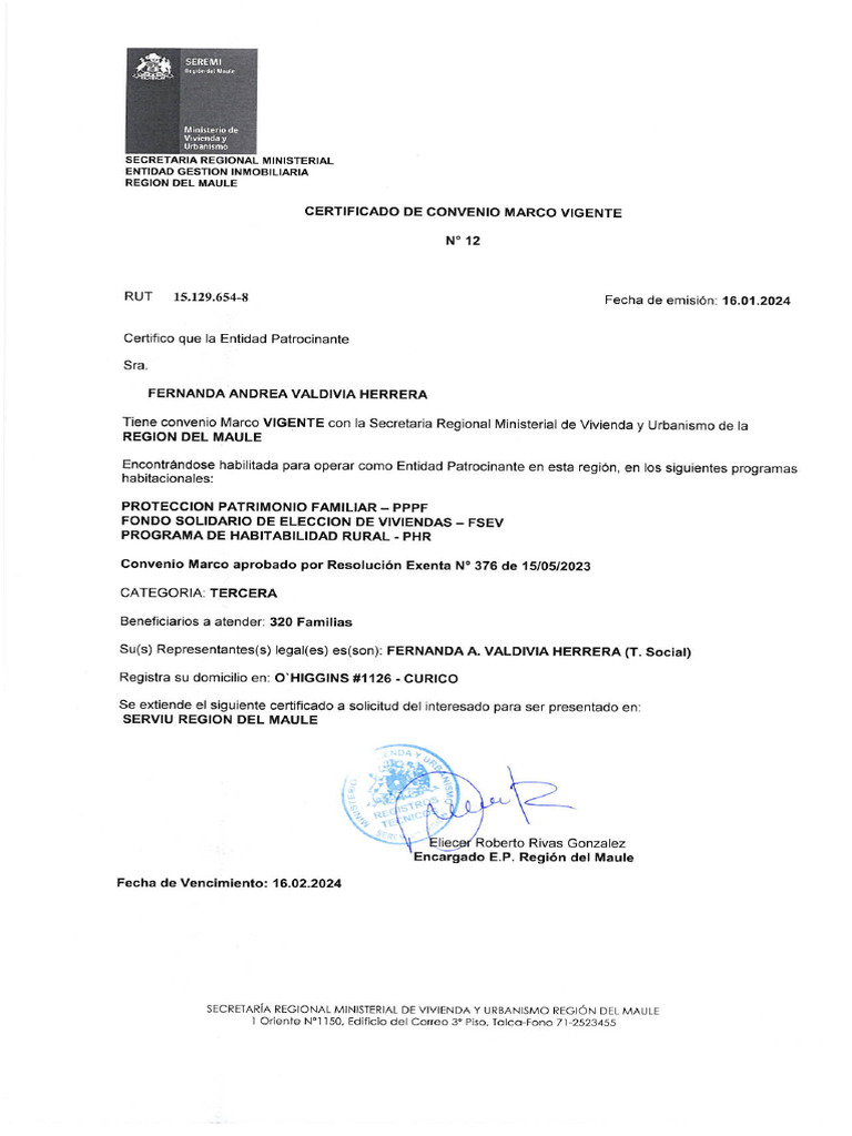 Vigencia Fav 16 Feb | PDF