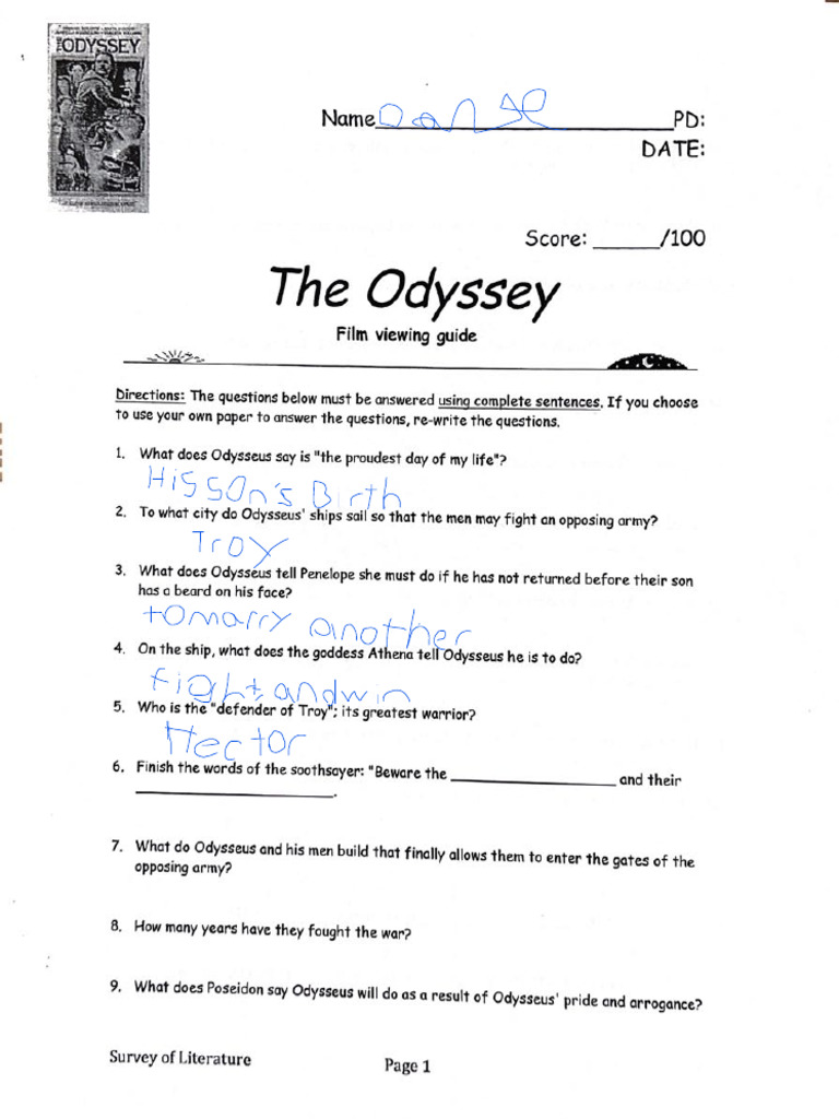 The Odyssey 1 | PDF