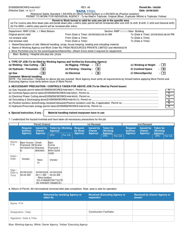 WorkPermitDetails 20 09 2023 | PDF