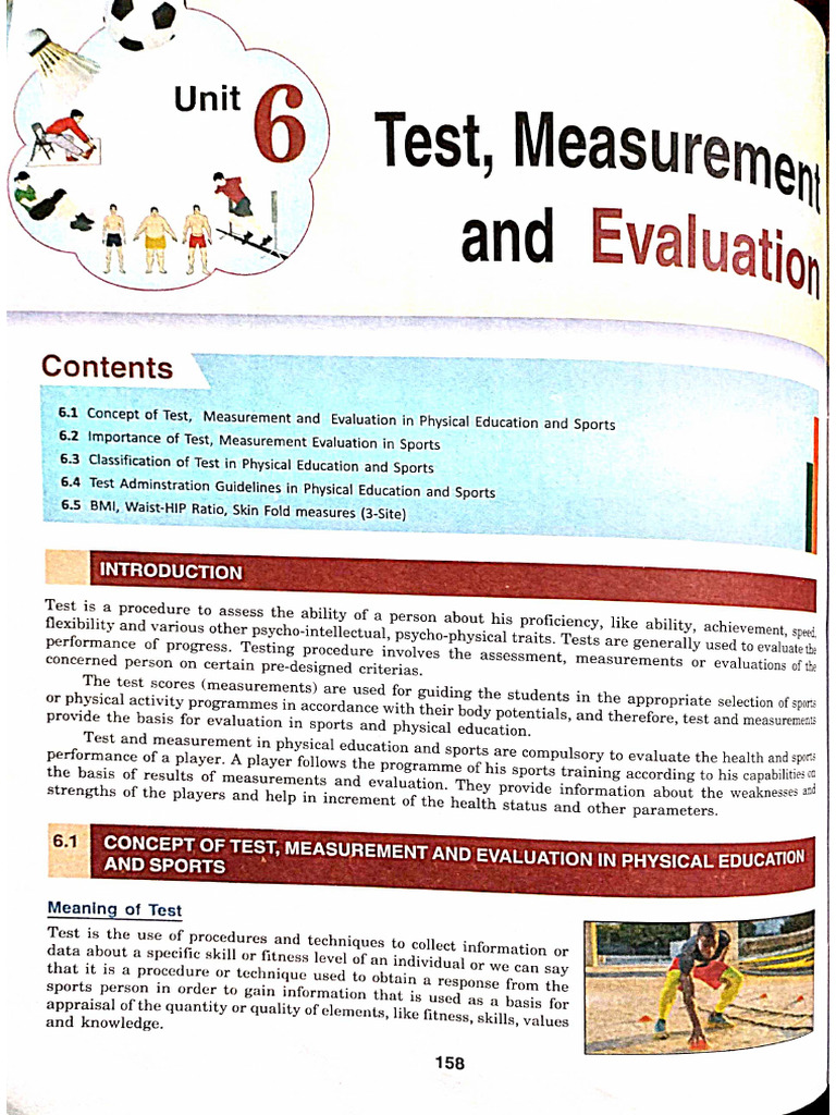 Unit-6 TEST AND MEASUREMENT PHE CLASS 11 | PDF