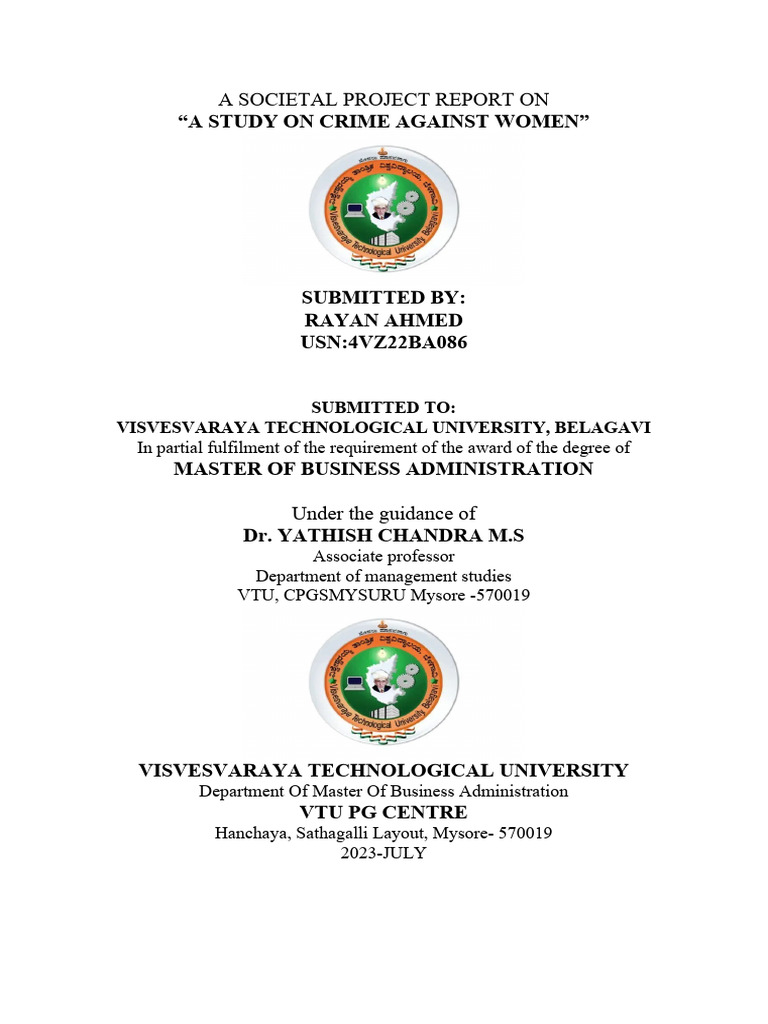 A Societal Project Report | PDF