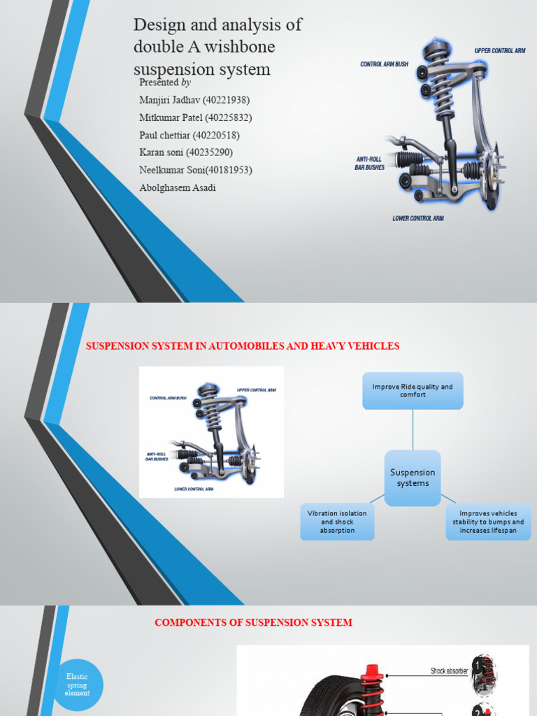 Design and Analysis of Double A Wishbone Suspension | PDF | Motor ...
