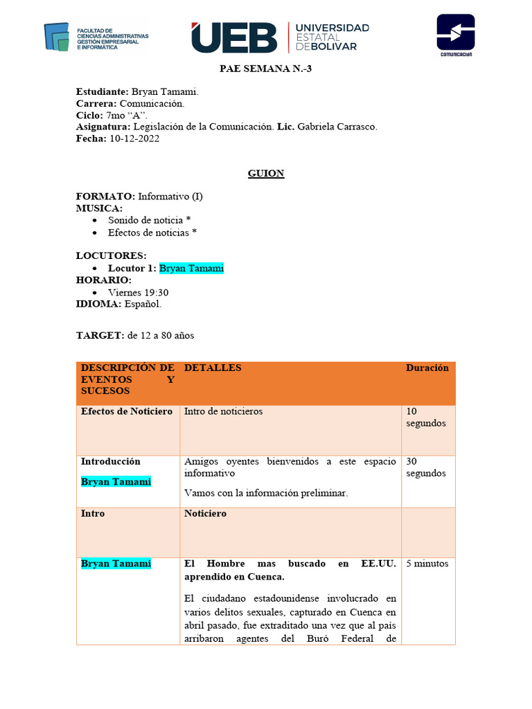13-06-2021-Guion de Resumen de Noticias RCC 2 | PDF | Oficina Federal de Investigaciones ...