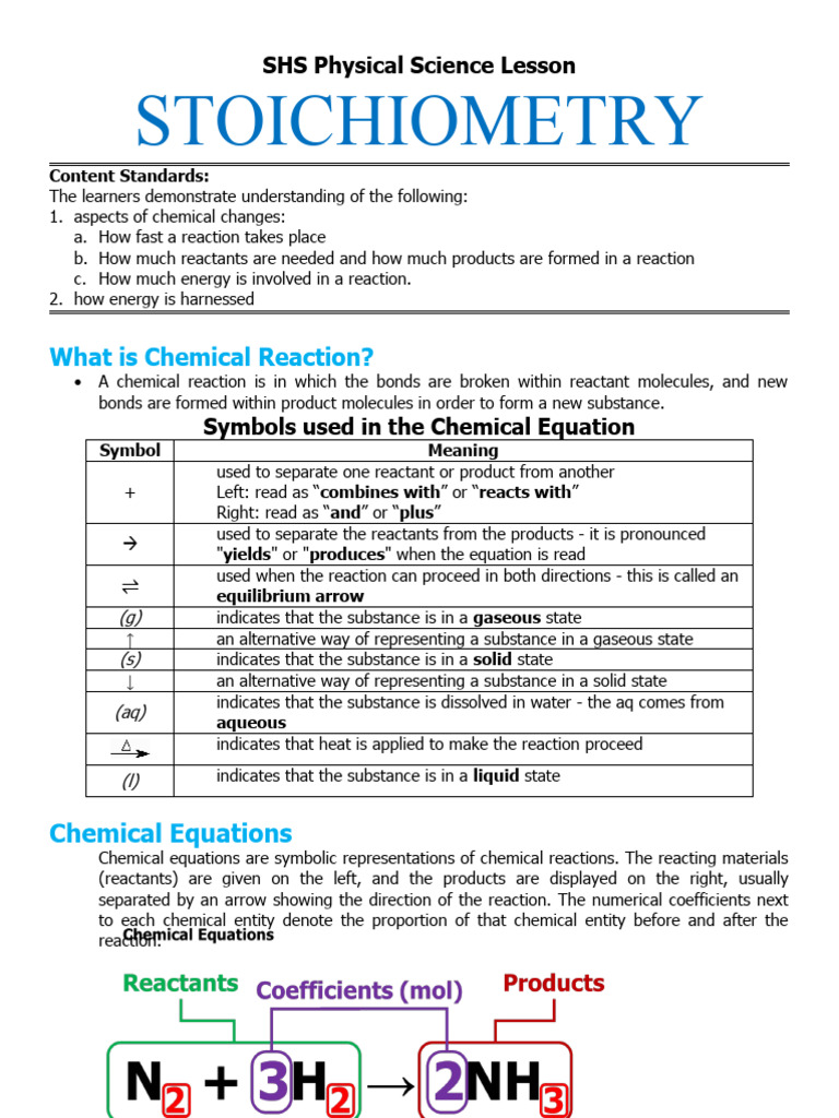 SHS Physical Science Lesson | PDF | Stoichiometry | Solar Eclipse
