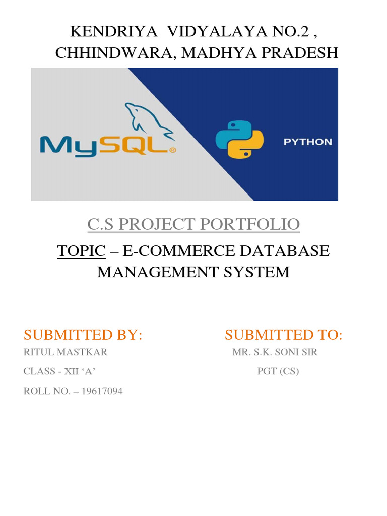Project Cs FINALdocx | PDF | My Sql | Databases