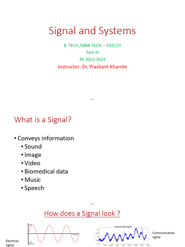 Unit-1-Signals - Part 1 | PDF | Discrete Time And Continuous Time | Telecommunications