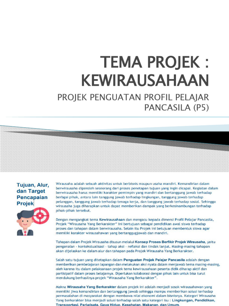 Tema Projek Kewirausahaan | PDF