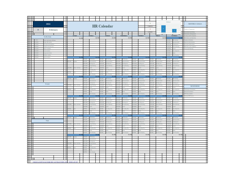HR Calendar Template | PDF | Workplace | Industrial And Organizational ...