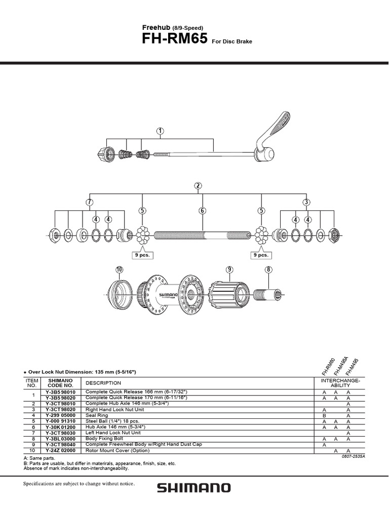 FH-RM65: Freehub | PDF | Land Vehicles | Vehicle Parts