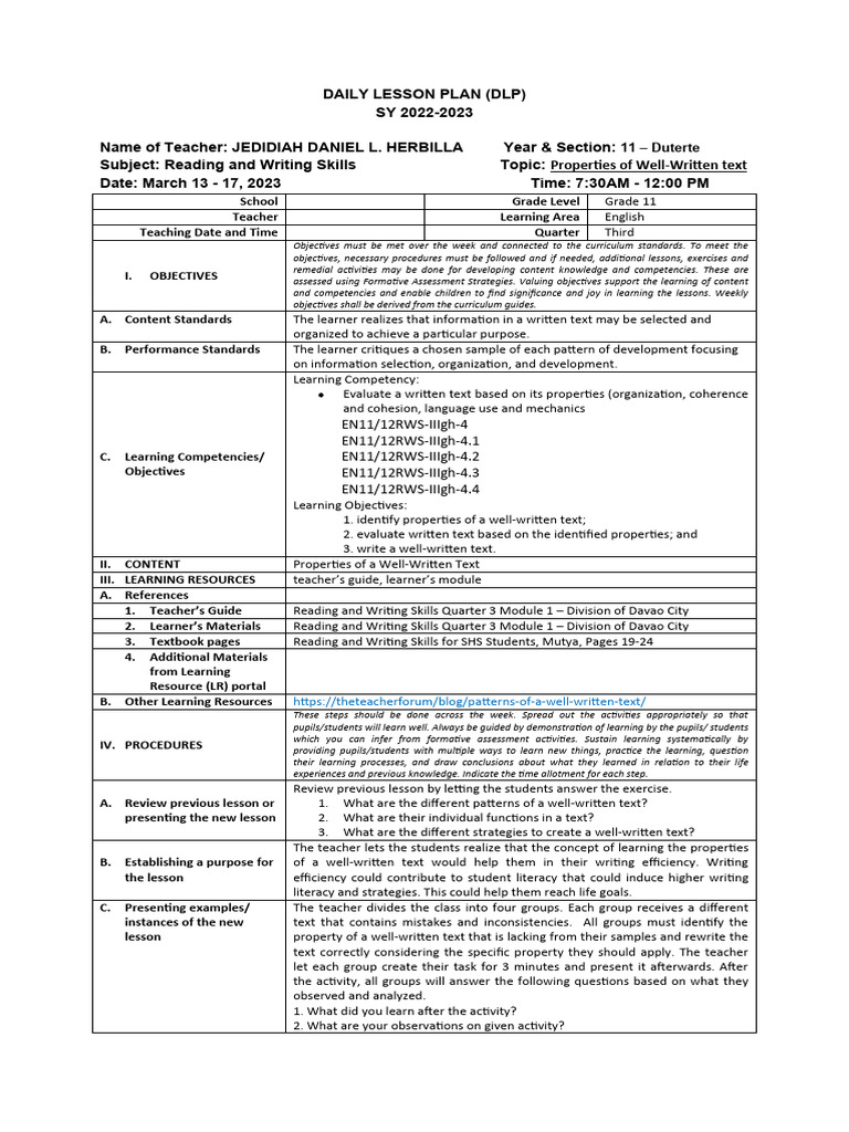 Dlp-Week 3 | PDF | Learning | Teachers