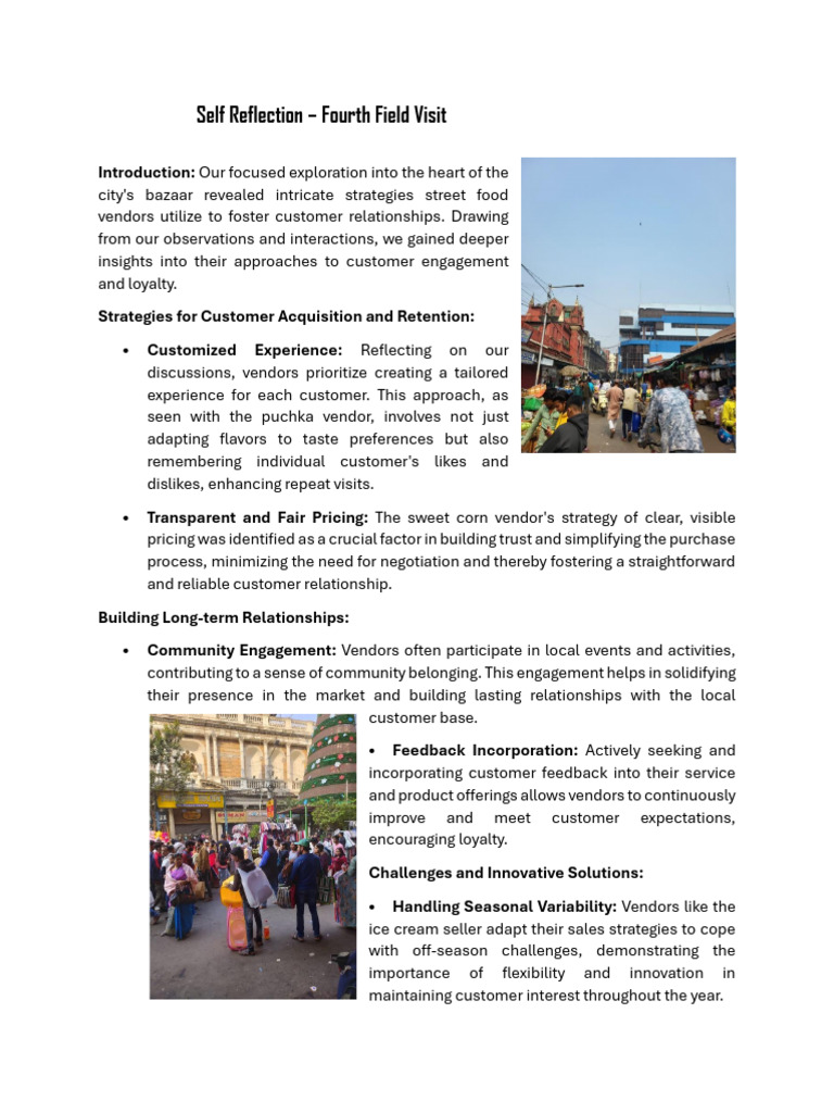 Prathmesh 0331 - Sefl Reflection 4 | PDF | Customer | Sales