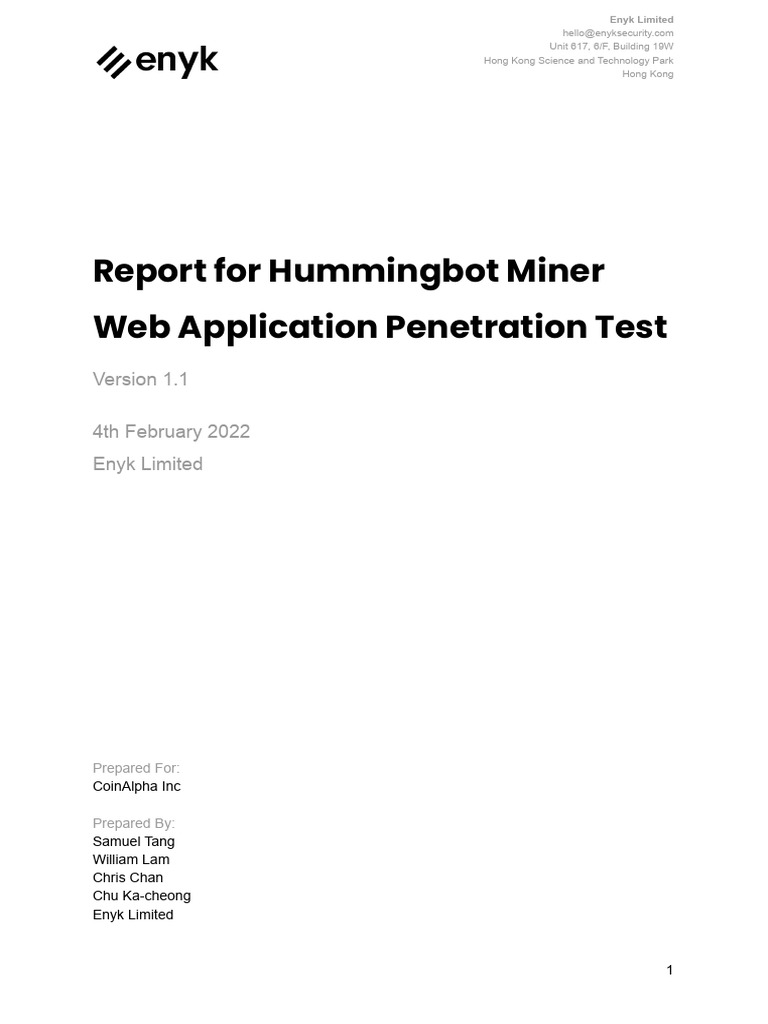 Hummingbot Web Application Penetration Test Final Report | PDF | Http ... Hummingbot Web Application Penetration Test Final Report | PDF | Http ...