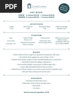 Fallow Restaurant Menu Overview | PDF | Sauce | Pickling