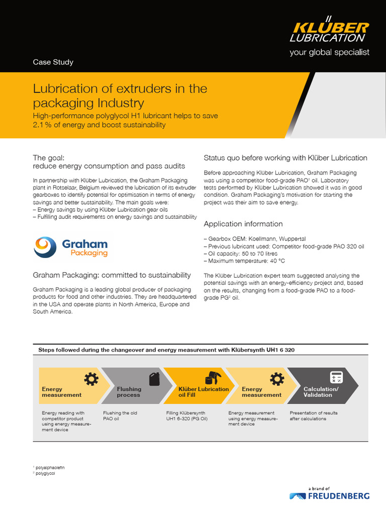 Graham - Packaging - Casestudy - EN Kluber | PDF | Energy Conservation ...