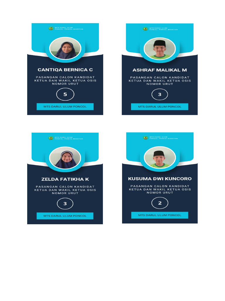 Id Card Kandidat OSIS | PDF