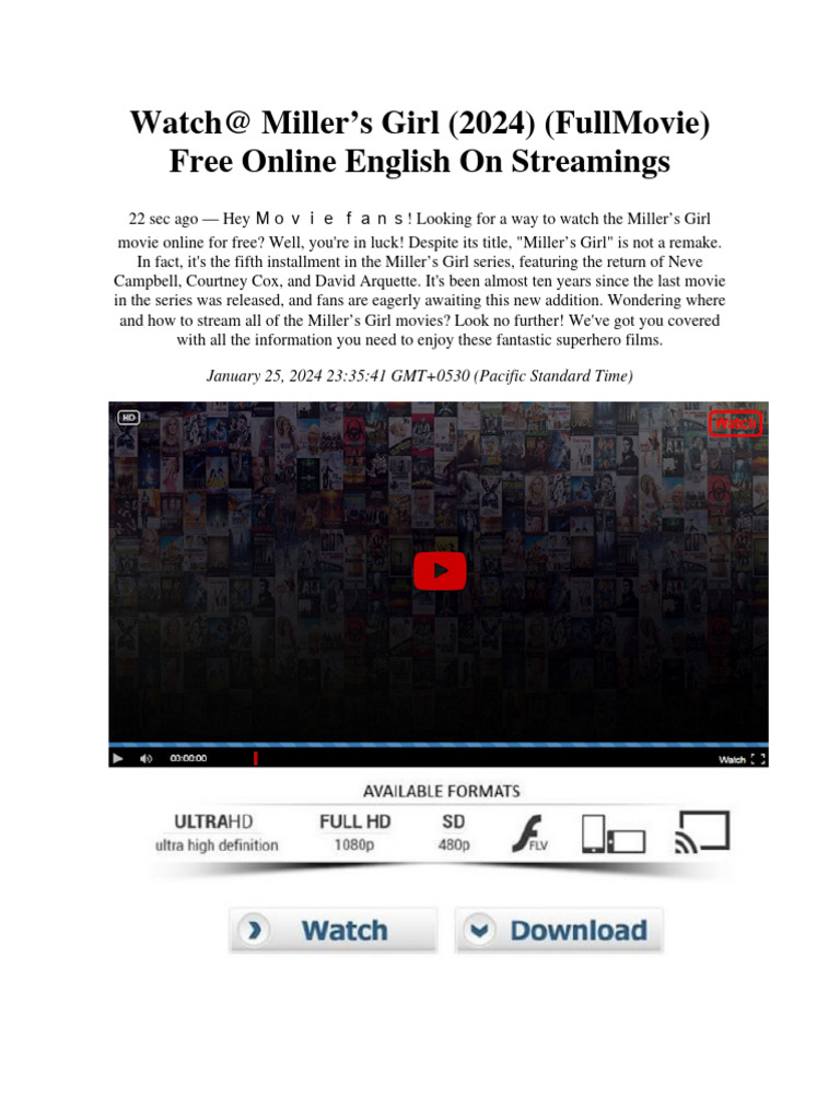 Millers Girl | PDF | Streaming Media | Hbos