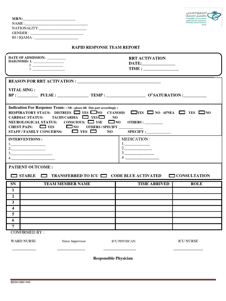 RRT Evaluation Form | PDF
