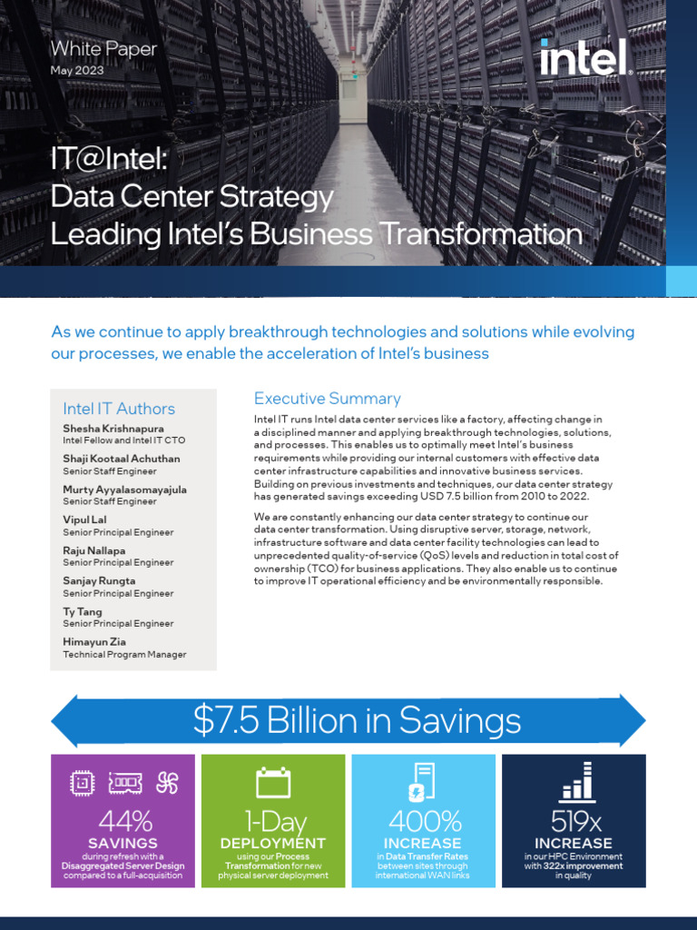 Data Center Strategy Paper | PDF | Data Center | Performance Indicator