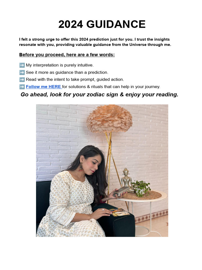 Mehakleen - Zodiac Prediction For 2024 | PDF | Emotions