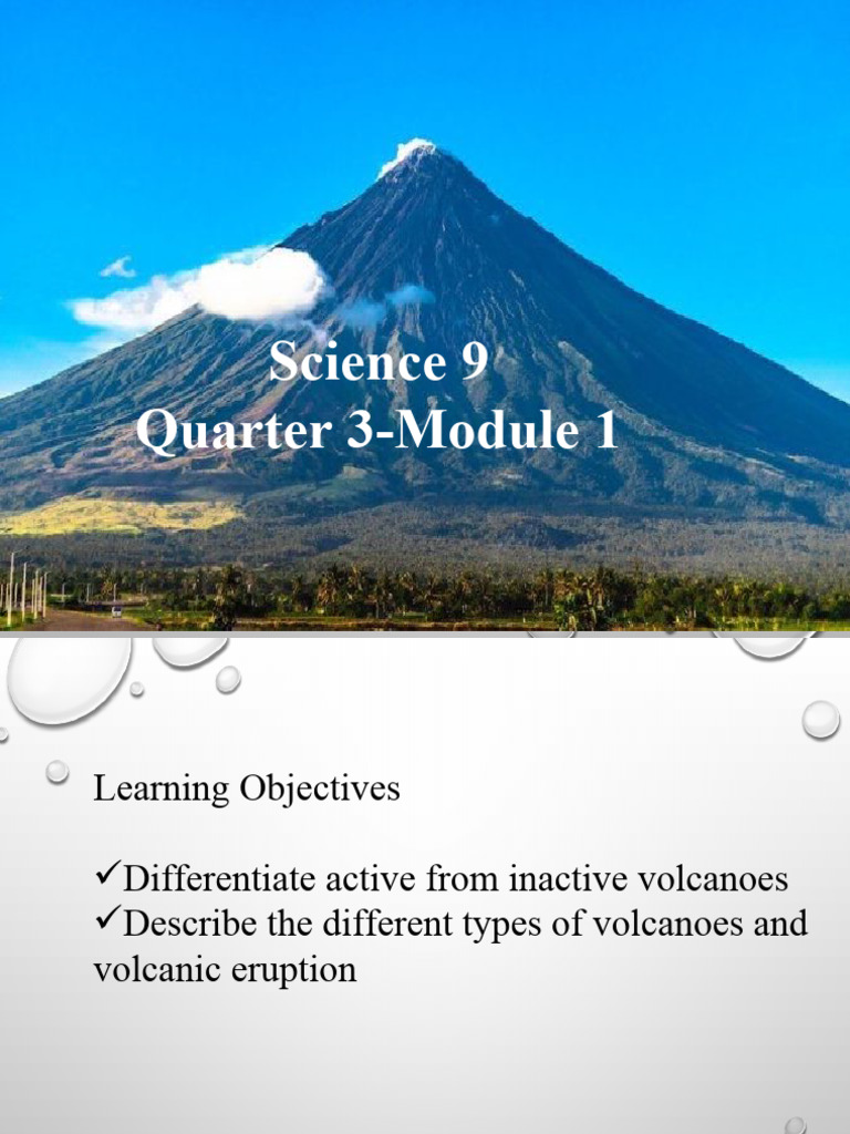 G9 Science Q3 Week 1 Volcanoes 1 | PDF | Types Of Volcanic Eruptions | Volcano