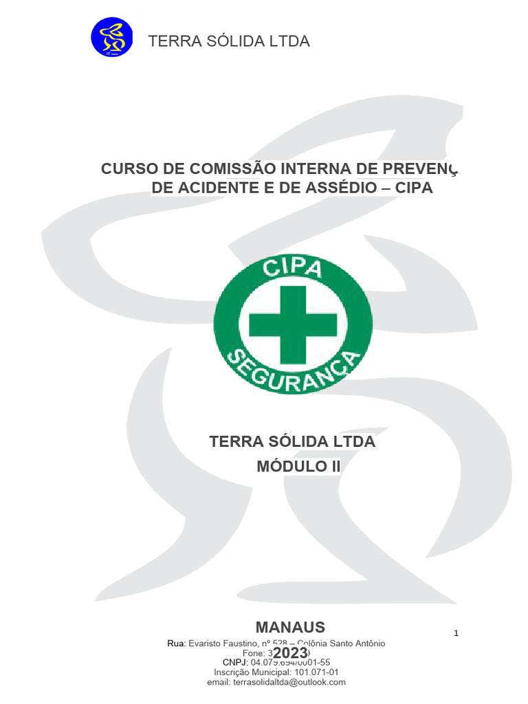 Curso de CIPA: Segurança do Trabalho | PDF