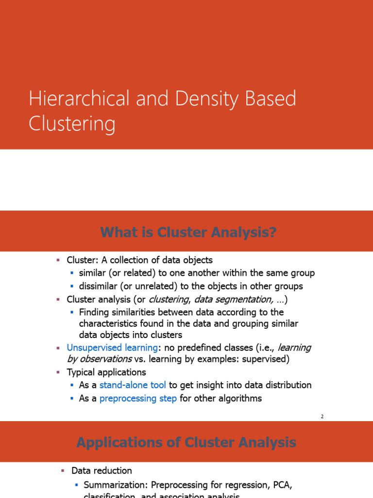 7 HierarchicalClustering AND DBSCAN | PDF | Cluster Analysis | Cognitive Science