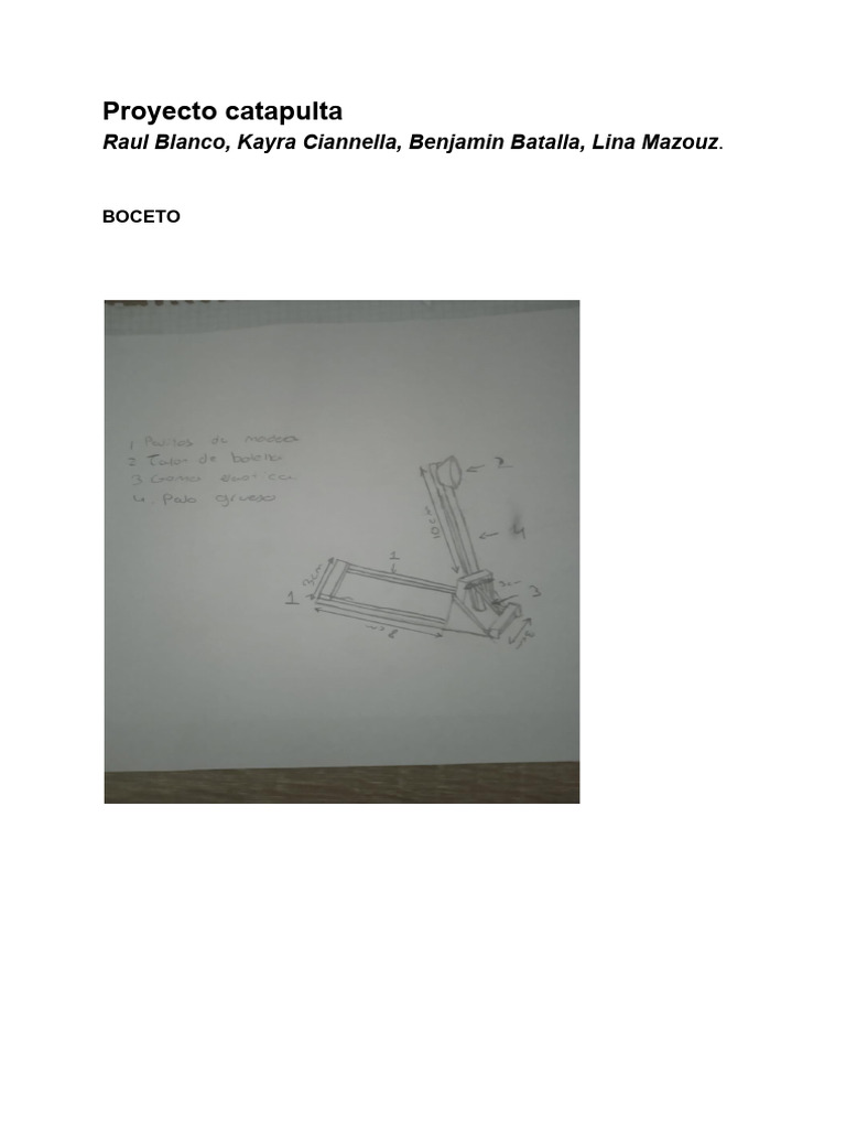 Planos Del Proyecto Catapulta | PDF