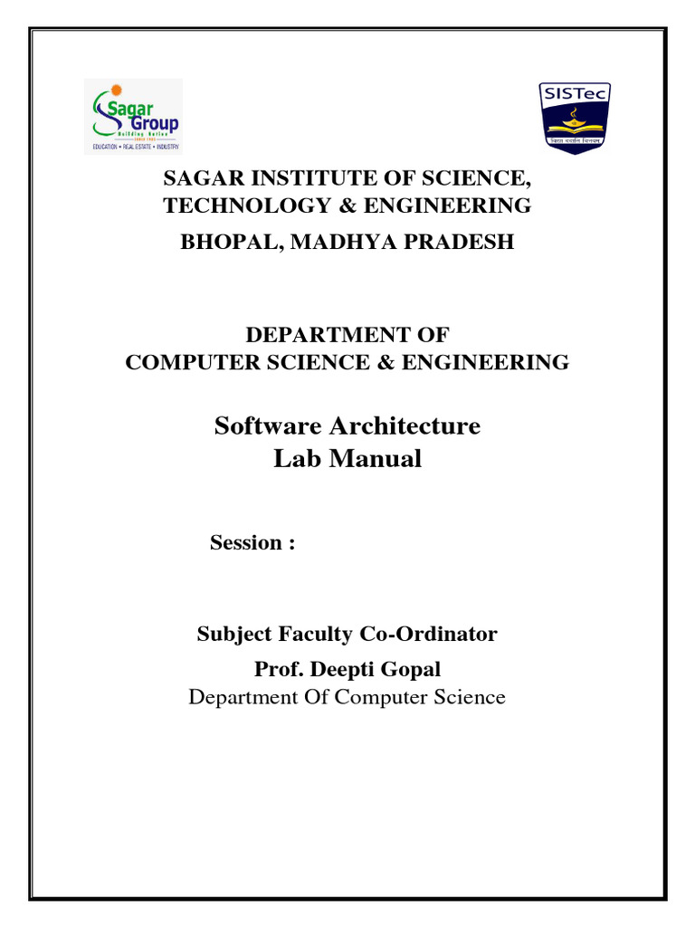 Software Architecture Lab Manual | PDF | Software Development ...