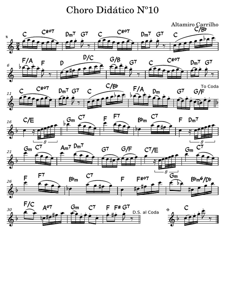 Choro Didtico N 10 - Altamiro Carrilho | PDF