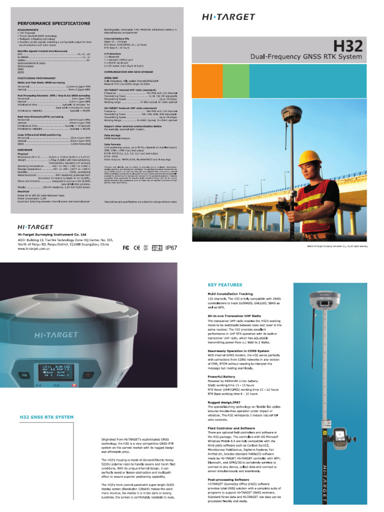 GPS Gnss Hi Target h32 RTK | PDF