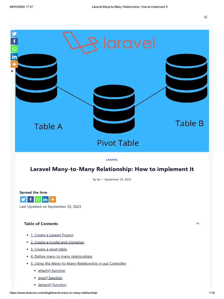 04-Crud Maney To Many Laravel | PDF