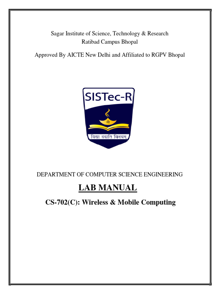 Wireless & Mobile Computing Lab Manual | PDF | Wi Fi | Cryptography