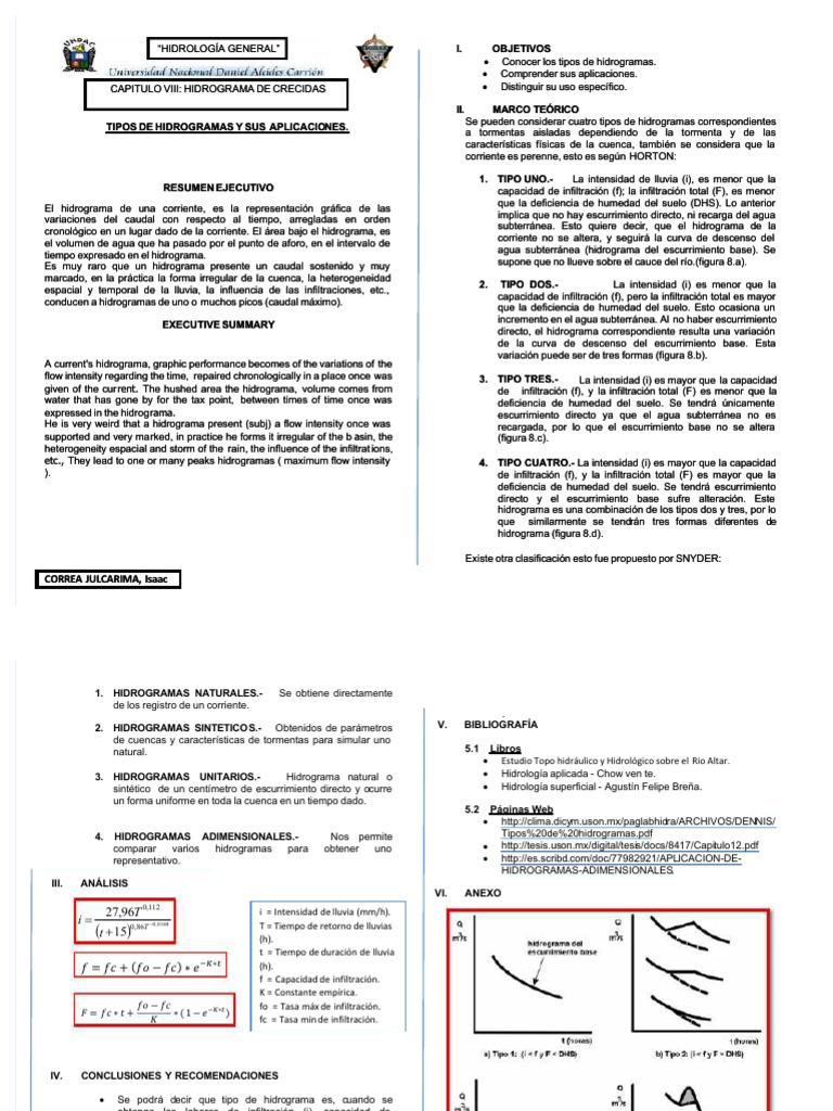 PDF 08 Tipos de Hidrogramas Compress | PDF | Hidrología | Ingeniería Ambiental