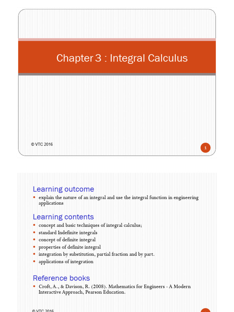 Integral Calculus Techniques and Applications | PDF | Root Mean Square ...