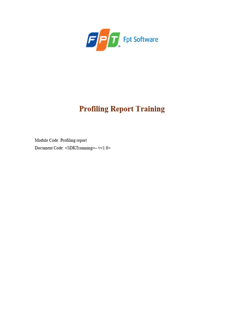 Profiling Report Guide | PDF | Software Development | Systems Engineering