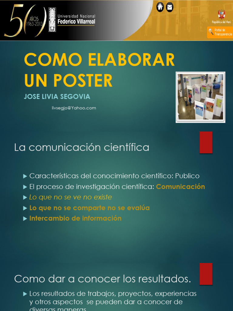 Como Elaborar Un Poster | PDF | Comunicación | Póster