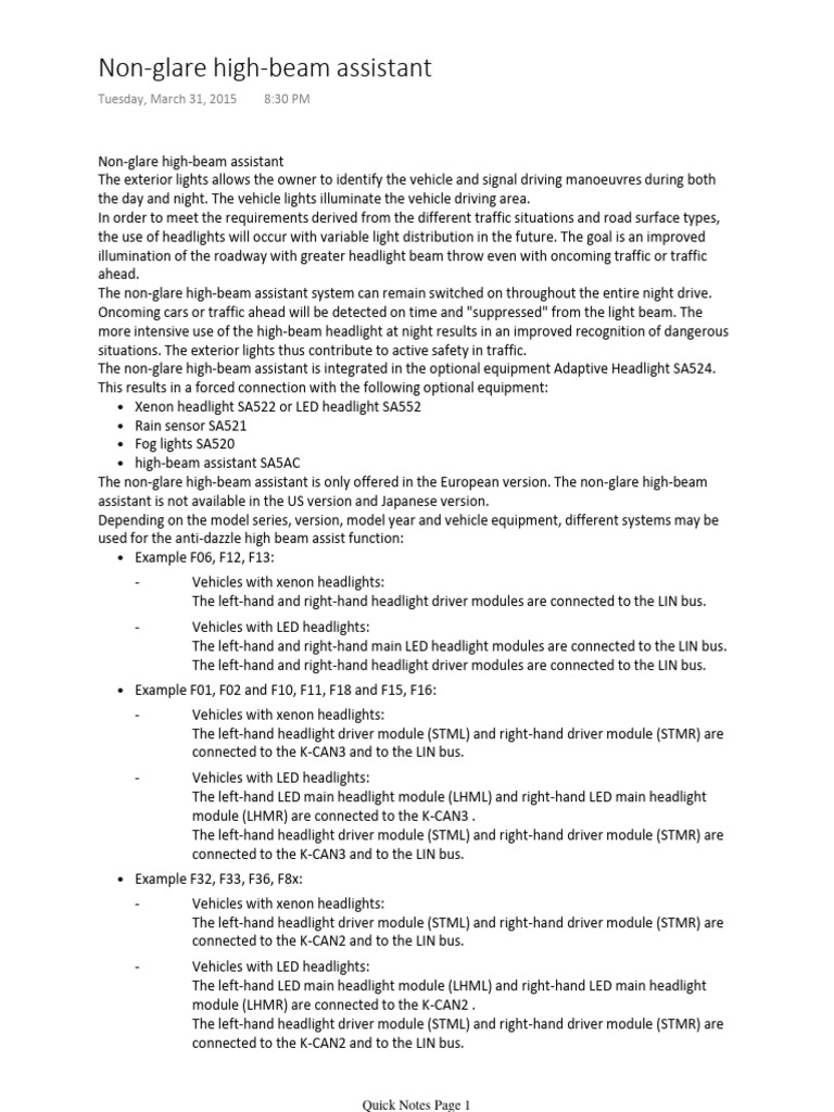 Non-Glare High-Beam Assistant | PDF | Headlamp | Traffic