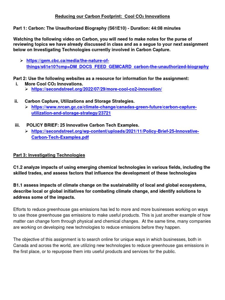 Cool CO2 Innovations Guide | PDF | Carbon Footprint | Climate Change