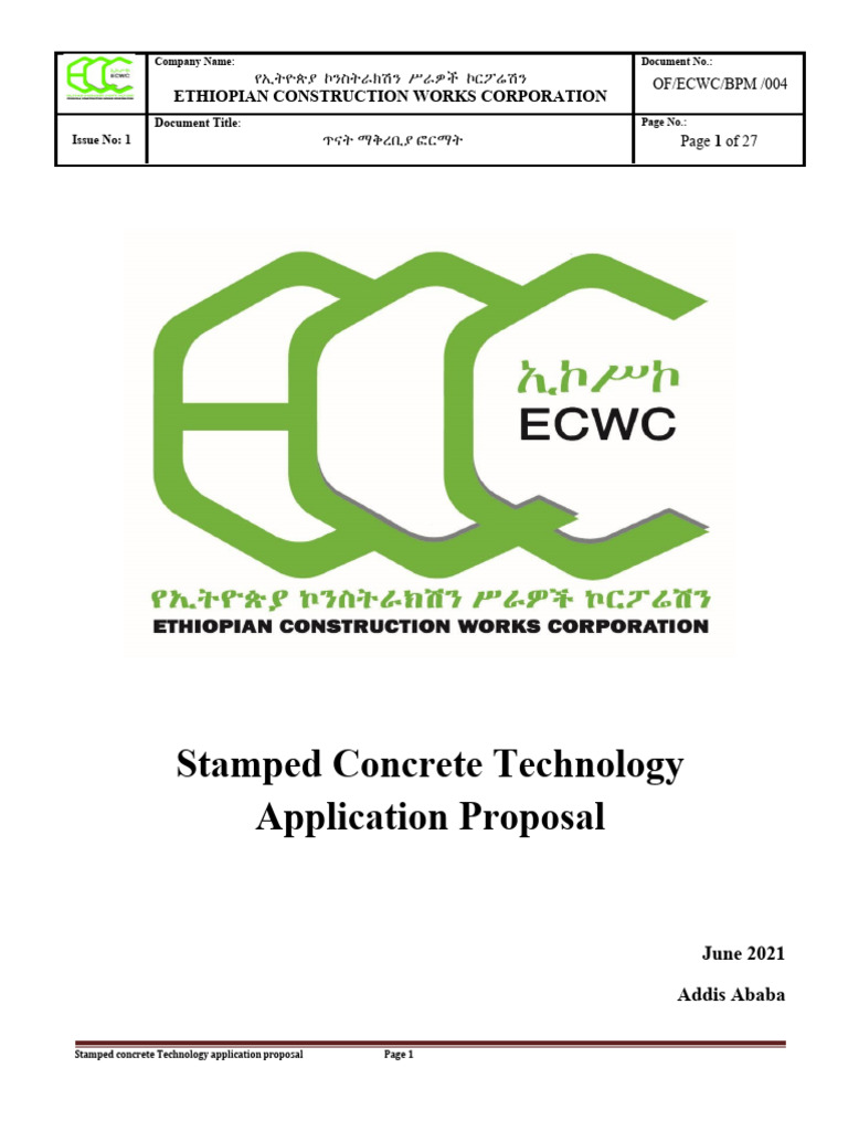 Stamped Concrete 1st Draft H | PDF | Concrete | Materials