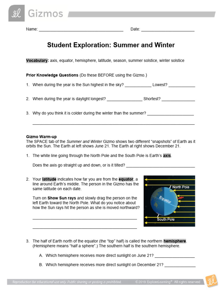 Summer Winter SE | PDF | Equator | Earth