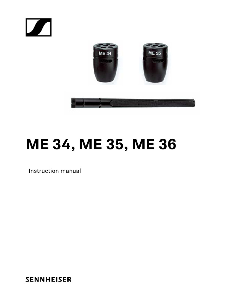 ME34-35-36 Manual 01 2022 EN | PDF | Microphone | Electrical Engineering