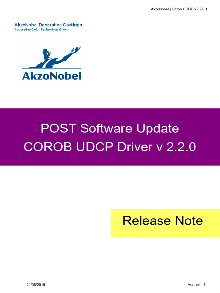 Corob UDCP Driver v2.2.0 Release Notes | PDF | Installation (Computer ...